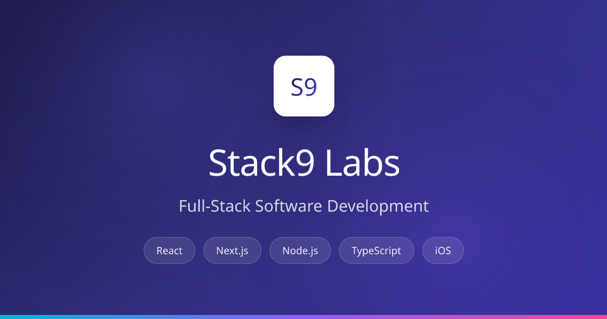 Stack9 Labs | Full-Stack Software Development